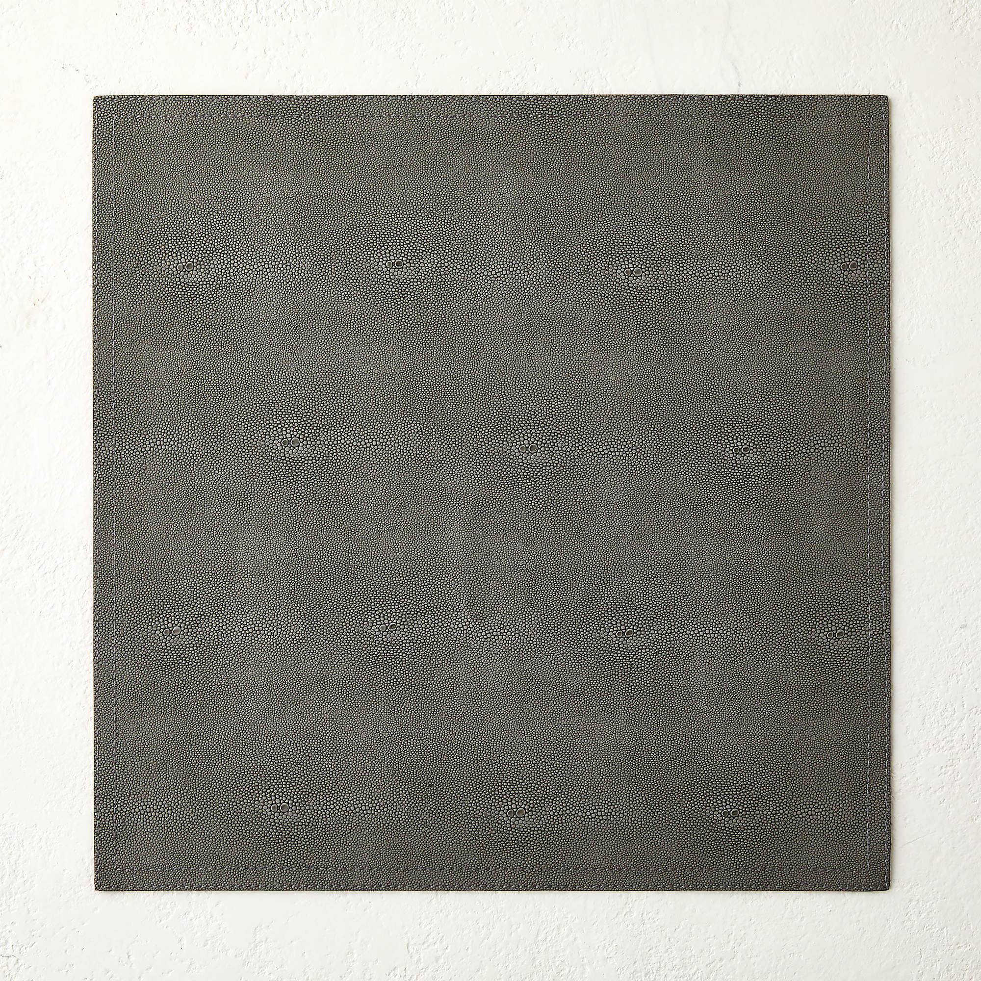 Modern Grey Faux Shagreen Leather Placemat + Reviews | CB2 Canada