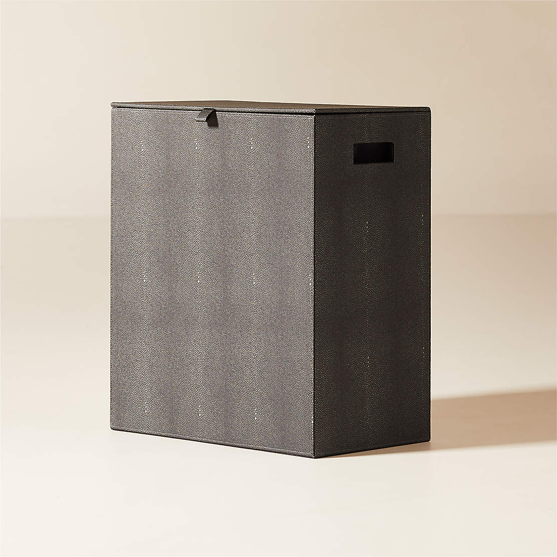 Shagreen Ivory Laundry Hamper + Reviews | CB2 Canada