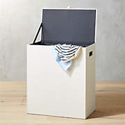Shagreen Ivory Laundry Hamper + Reviews | CB2 Canada