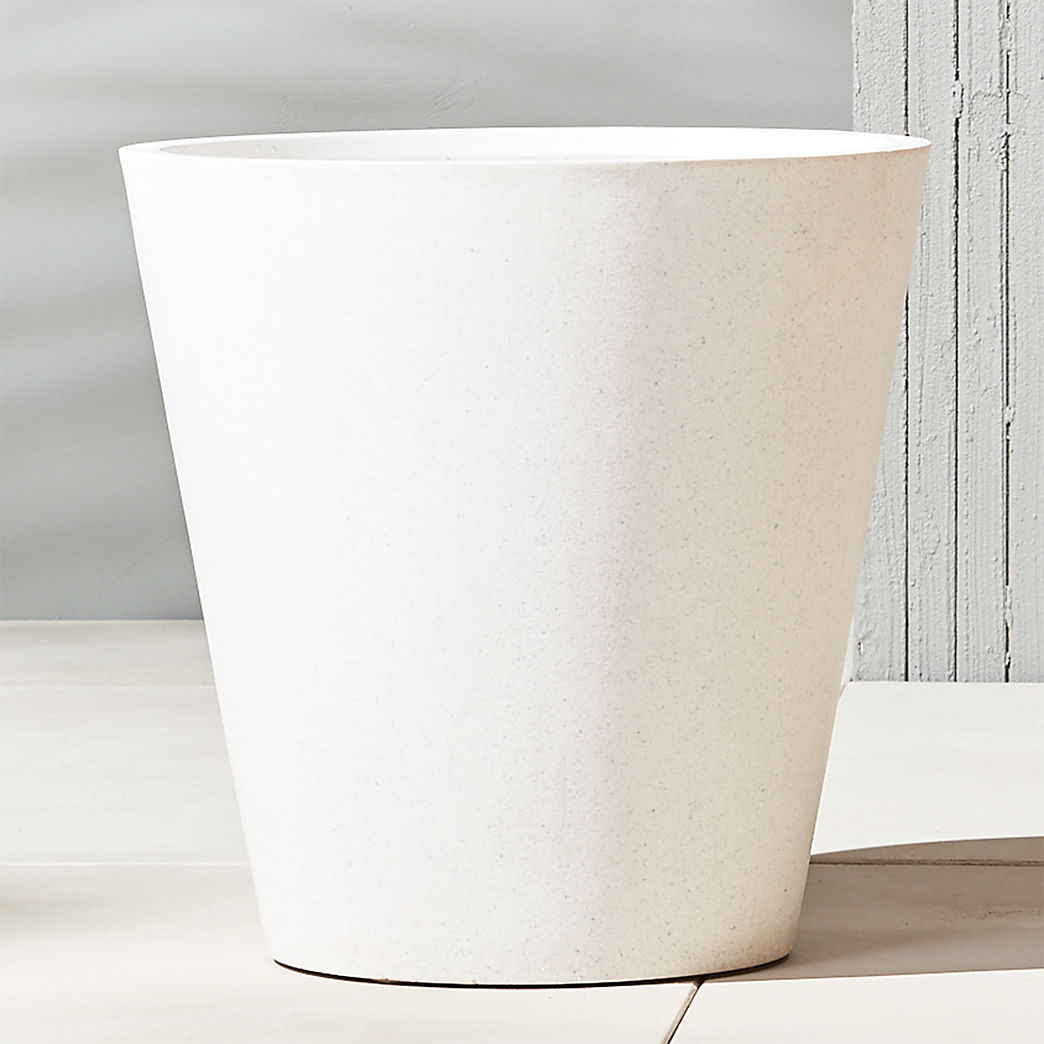 Modern White Outdoor Planters, Plant Pots and Planter Bowls | CB2