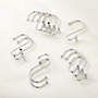 Modern Chrome Shower Rings Set of 12 + Reviews | CB2