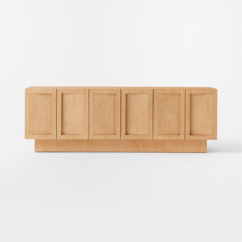 Shutter 84" Ash Wood Media Console | CB2