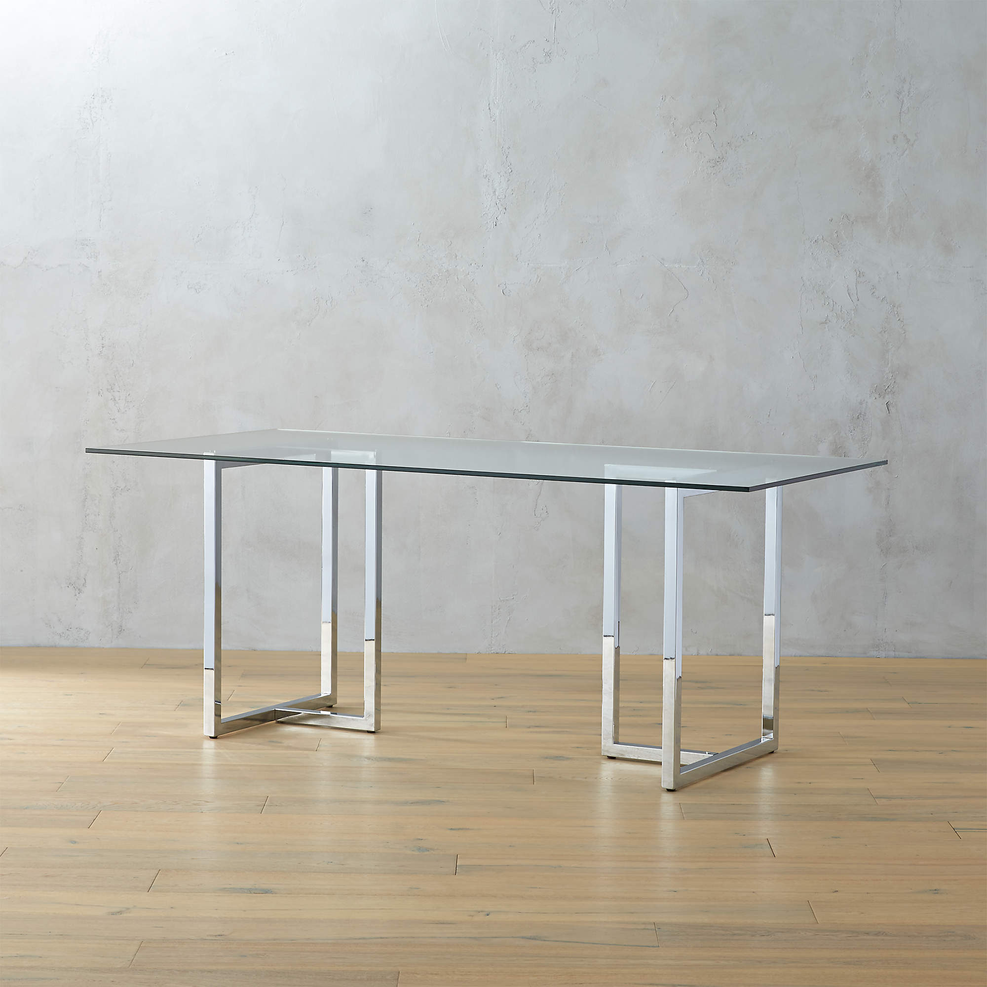 Silverado 72" Chrome Modern Dining Table | CB2