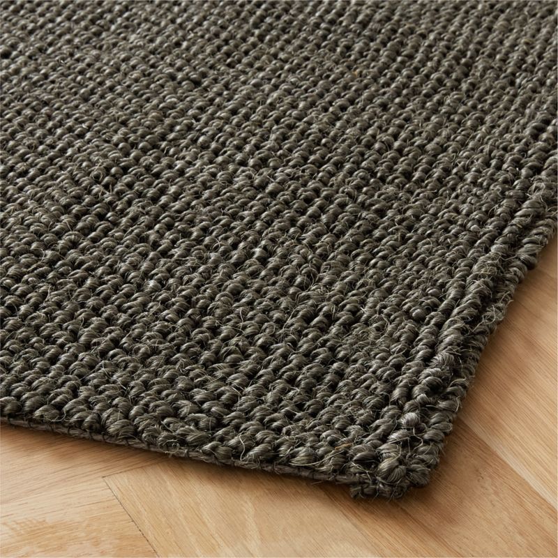 Sisal Handwoven Charcoal Grey Area Rug 9'x12' | CB2