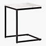 Smart Black C Table with White Marble Top | CB2