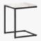Smart Black C Table with White Marble Top + Reviews | CB2