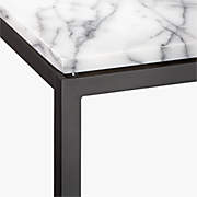 Smart Black C Table with White Marble Top | CB2 Canada
