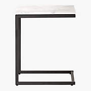 Smart Black C Table with White Marble Top | CB2