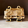 Polished Brass Snake Fireplace Andirons Set of 2 + Reviews | CB2
