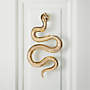 Modern Polished Brass Snake Door Knocker + Reviews | CB2