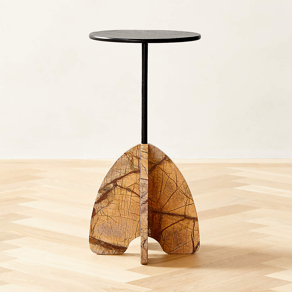 T Tall Marble Side Table + Reviews | CB2