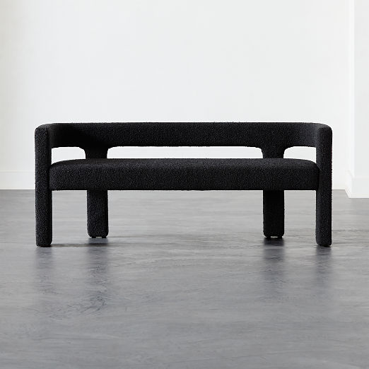 Modern Black And White Benches | CB2