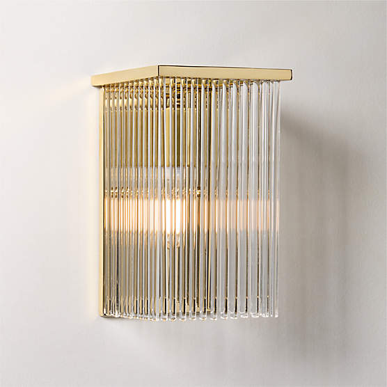 Enoki Sandstone Wall Sconce 24" Set of 2 + Reviews | CB2 Canada