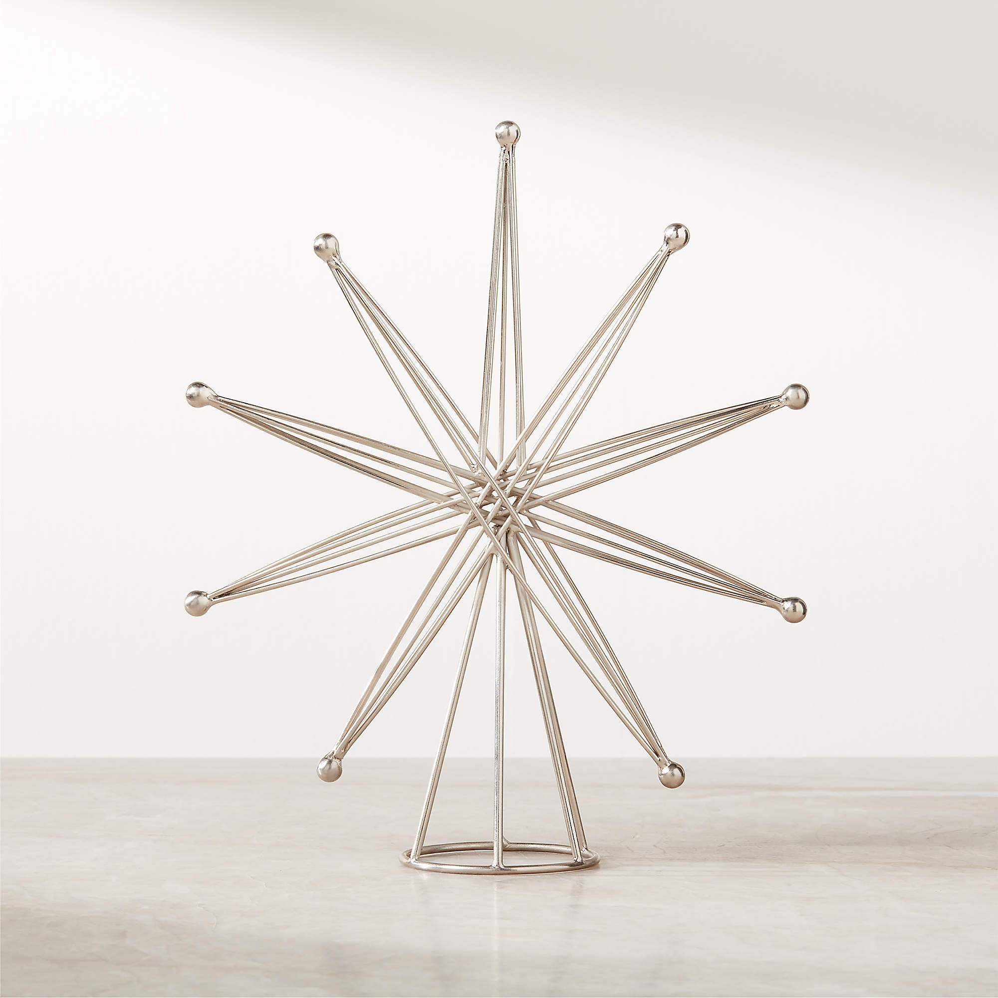 Stellar Silver Metal Star Christmas Tree Topper + Reviews | CB2