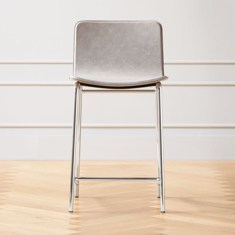 Strut Counter Stool Grey + Reviews | CB2