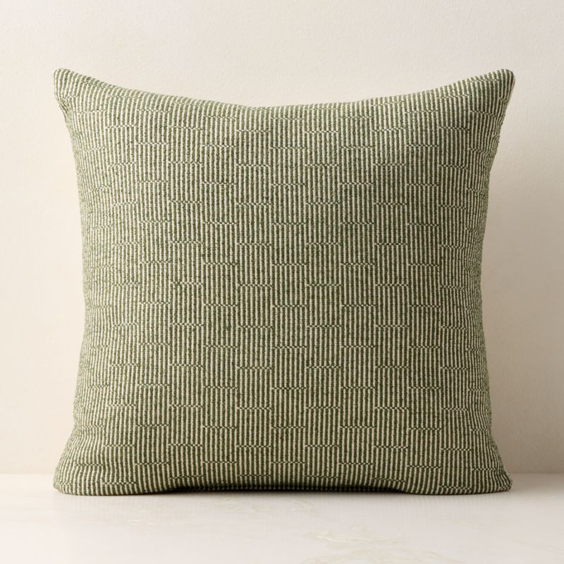 Sunbrella Bolden Green Outdoor Throw Pillow 20"x20" | CB2