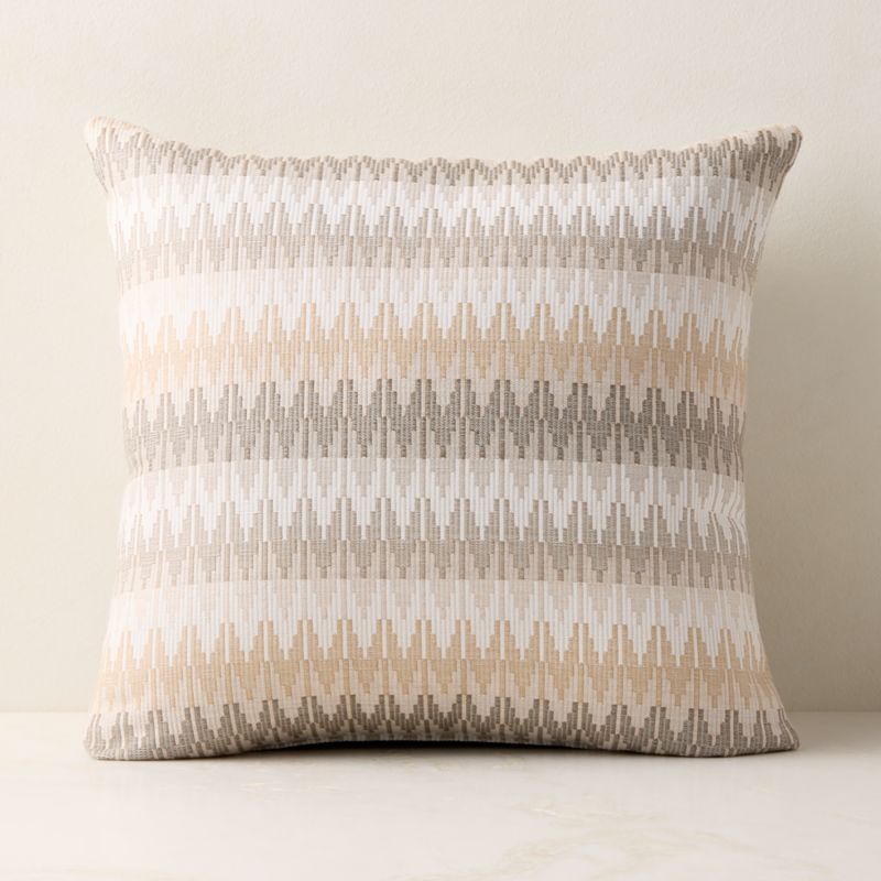 Sunbrella Tesserre Natural Outdoor Pillow 20"x20" | CB2 Canada