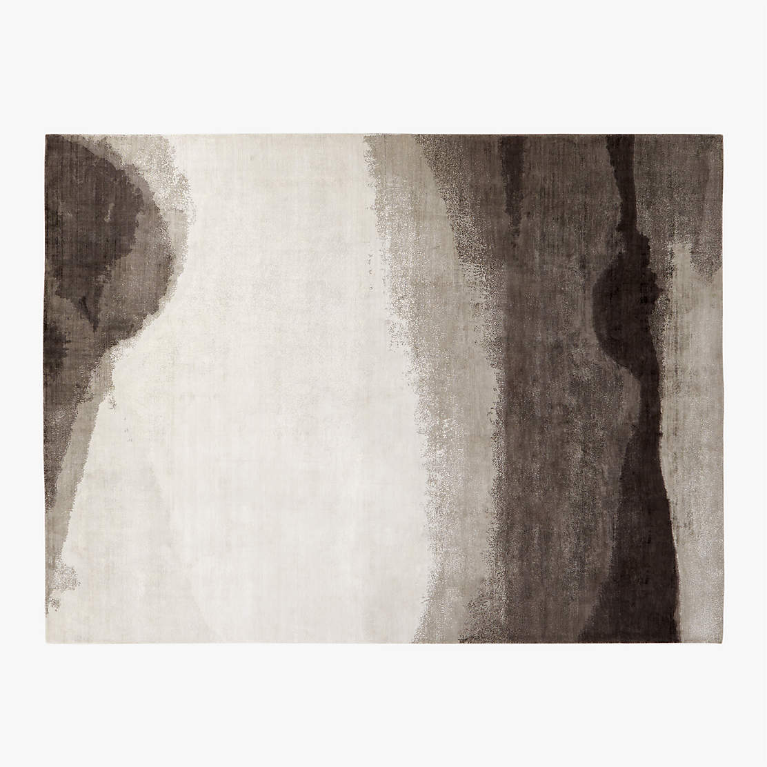 Keen Hand-Knotted White Viscose Area Rug 9'x12' + Reviews | CB2