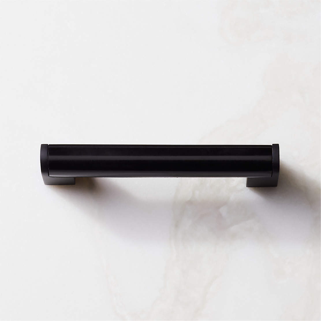 Calix Matte Black Metal Handle 6" + Reviews | CB2