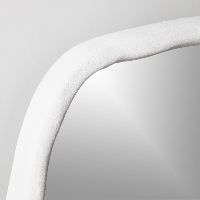 Suva White Rough Cast Wall Mirror 24"x36" + Reviews | CB2