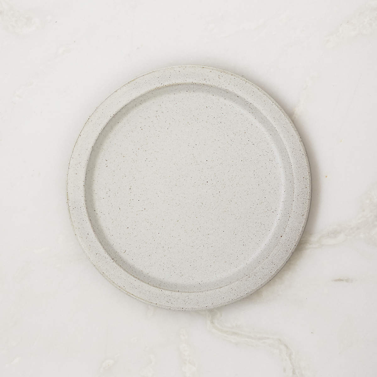 Swoon Off-White Salad Plate with Reactive Glaze + Reviews | CB2