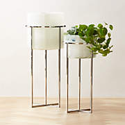 Syd Modern Small Glass Planter with Stand | CB2