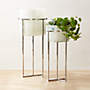 Syd Modern Small Glass Planter with Stand | CB2