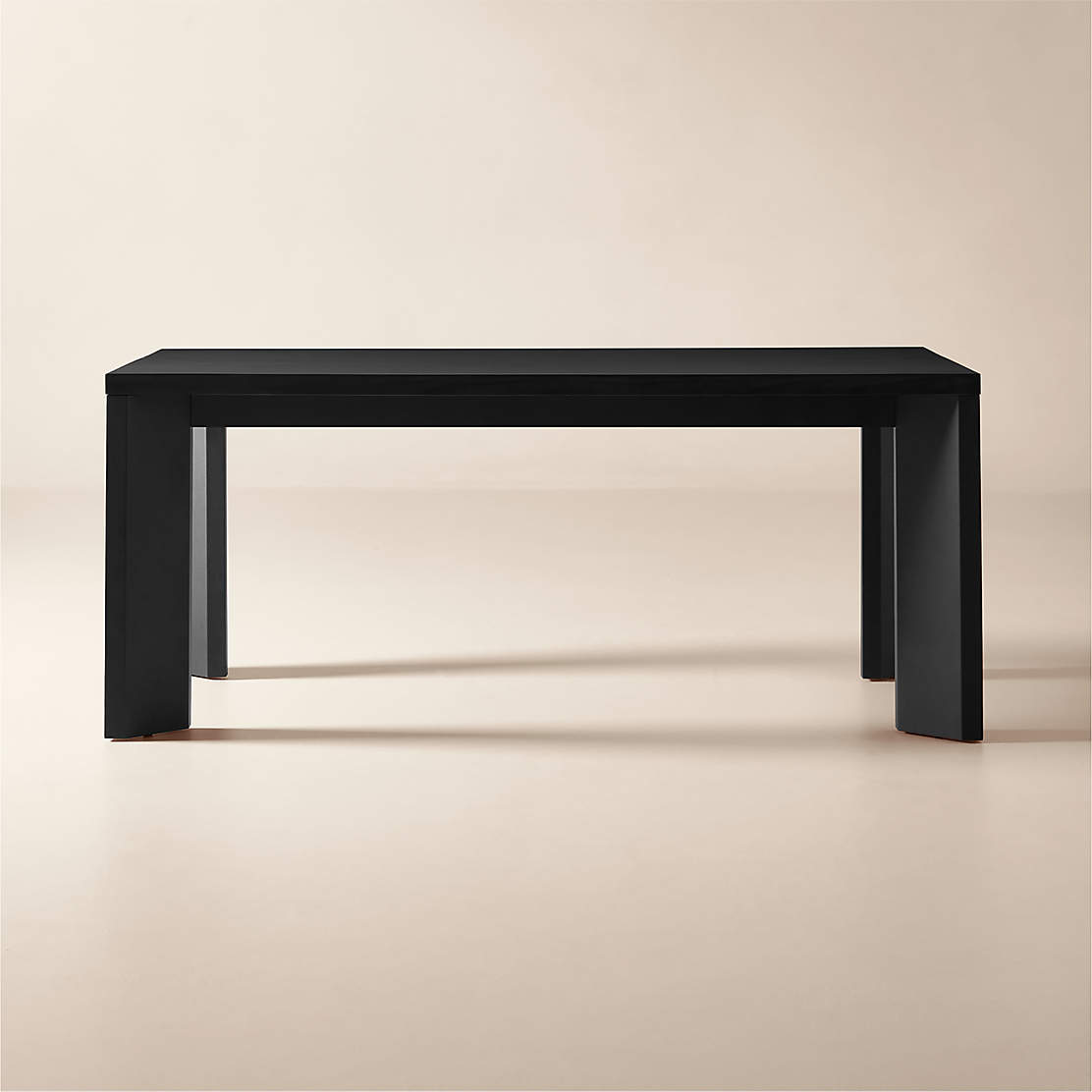 Sydney Rectangular Black Marble Dining Table with Black Legs 72 ...