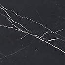 Sydney 95" Rectangular Black Marble Dining Table with Black Steel Legs ...