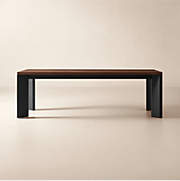 Sydney Rectangular Walnut Dining Table with Black Legs 95.5'' + Reviews | CB2