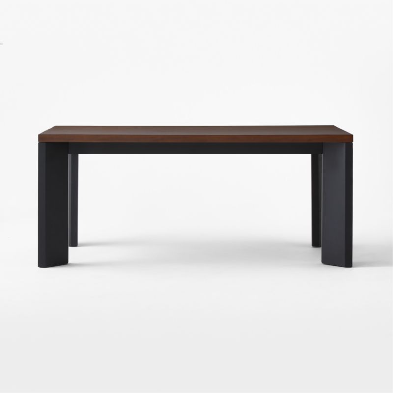 Sydney Rectangular Walnut Dining Table with Black Legs 72'' + Reviews | CB2