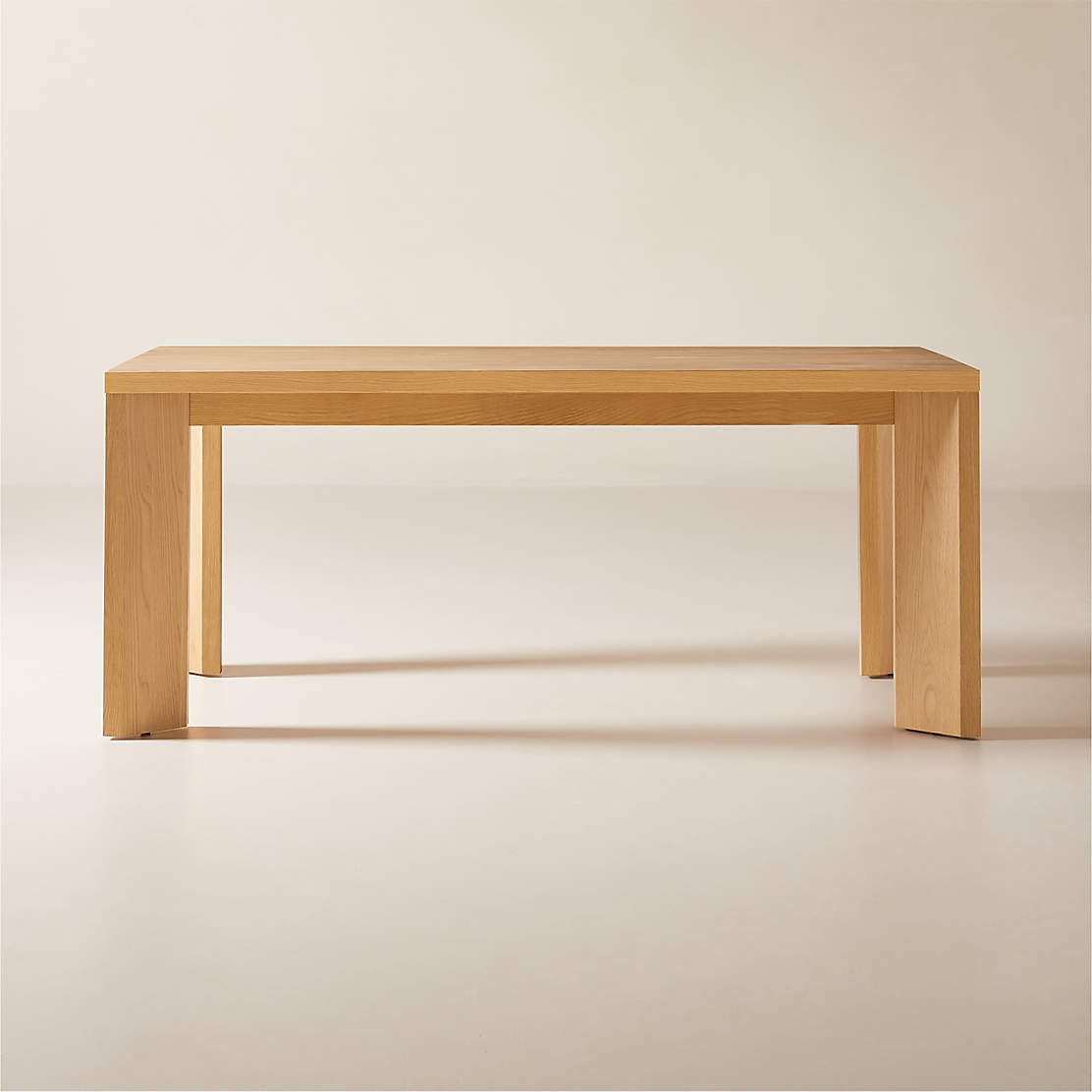 Sydney Rectangular White Oak Dining Table with Black Legs 72 ...