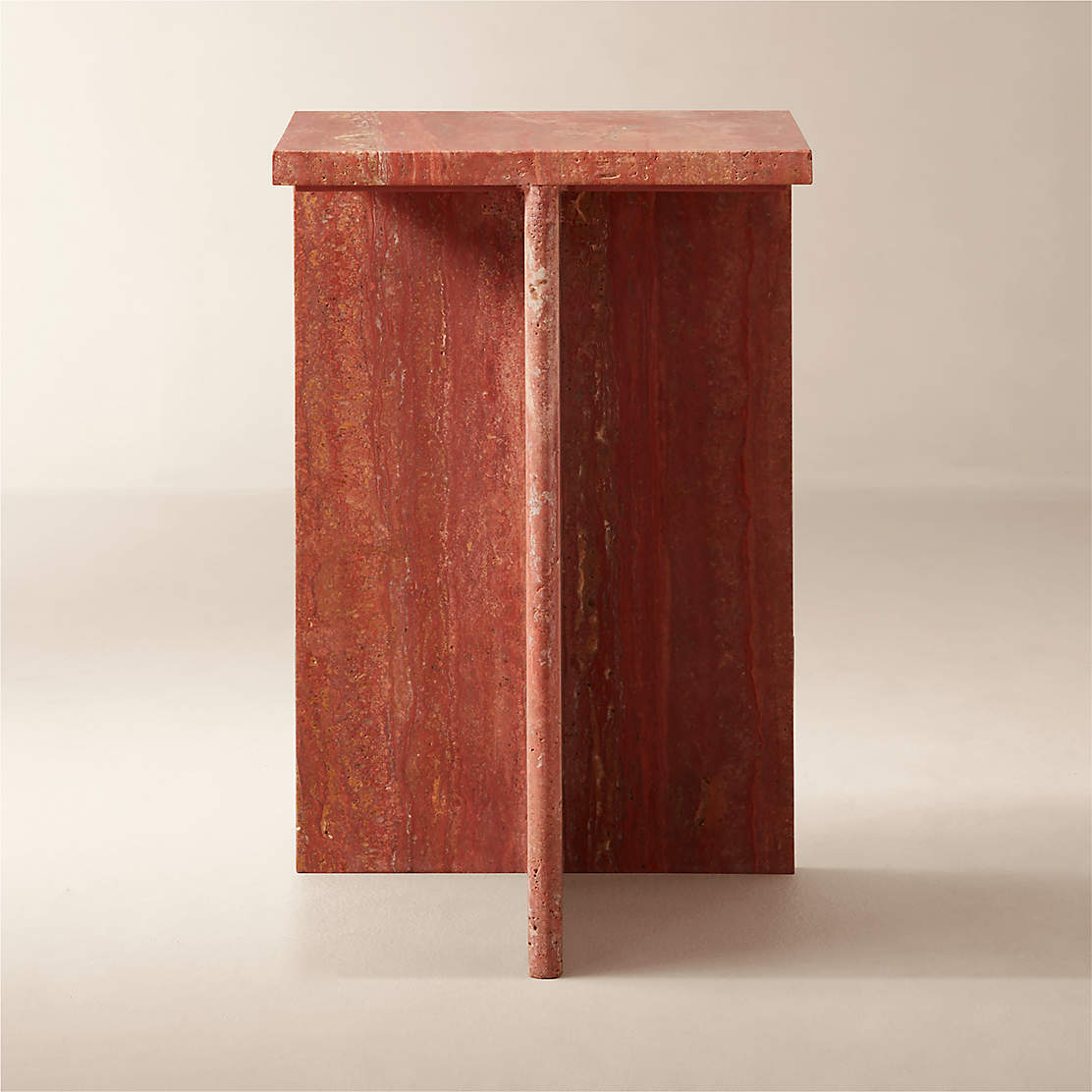T Short Marble Side Table + Reviews | CB2 Canada