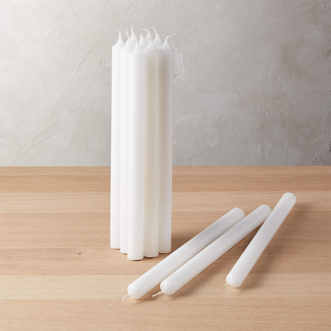 Olive Taper Candles Set of 2 + Reviews | CB2