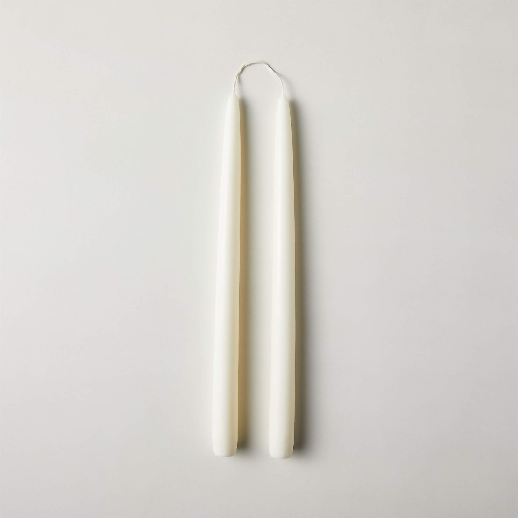 Warm White Taper Candle Set of 2 + Reviews | CB2 Canada