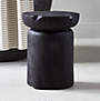 Black Teak Wood Bathroom Stool + Reviews | CB2