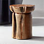 Teak Natural Round Bathroom Stool + Reviews | CB2