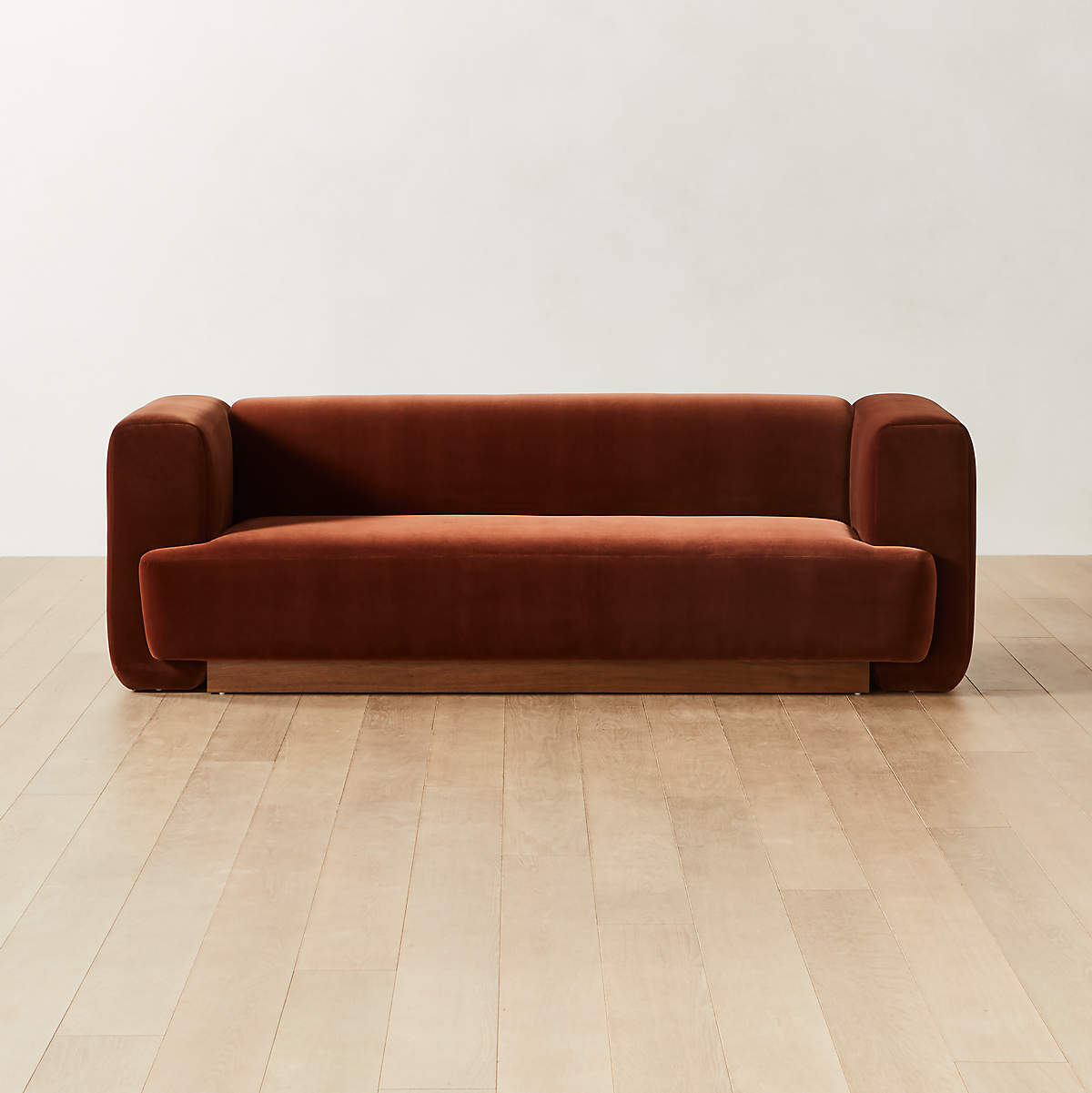Terrain Bronze Brown Velvet Sofa + Reviews | CB2