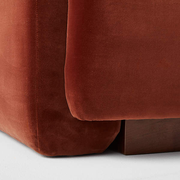 Brown Crushed Velvet Sectional Sofa | Baci Living Room