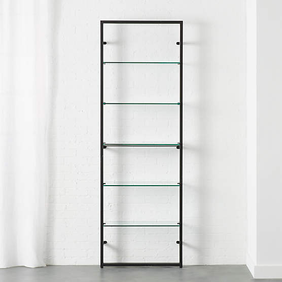 Metal Gunmetal Wall Shelf 48" + Reviews | CB2