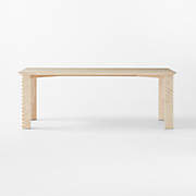 Tiberio Rectangular Travertine Dining Table 84" | CB2 Canada