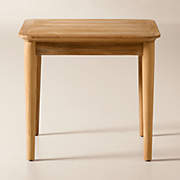 Tide Square Teak Outdoor Side Table | CB2 Canada