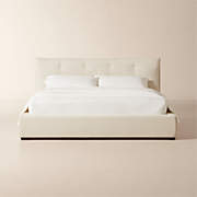 Tipton Ivory Tufted King Bed + Reviews | CB2