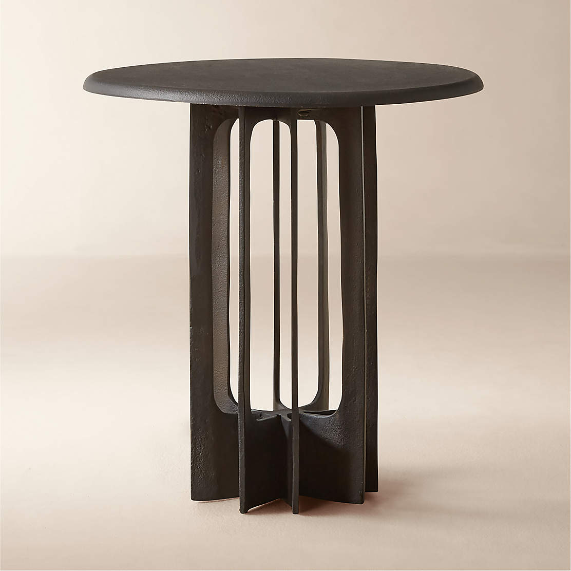 Pasar Modern Round Black Marble Side Table + Reviews | CB2