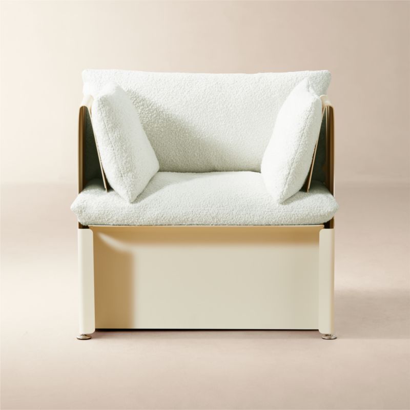 Tol Ivory Boucle Chair | CB2