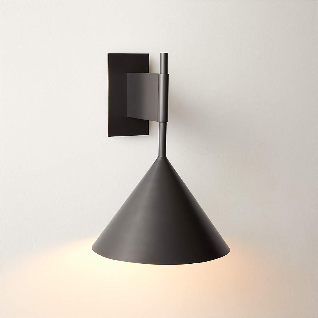 Tolio Blackened Brass Conical Pendant Light + Reviews | CB2 Canada