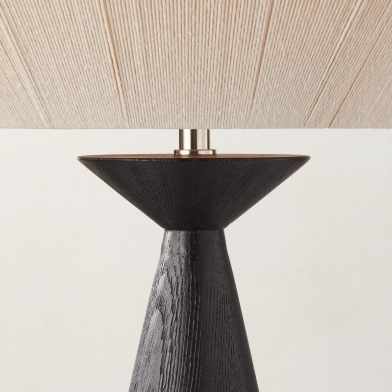 Totora Oak Wood Table Lamp + Reviews | CB2