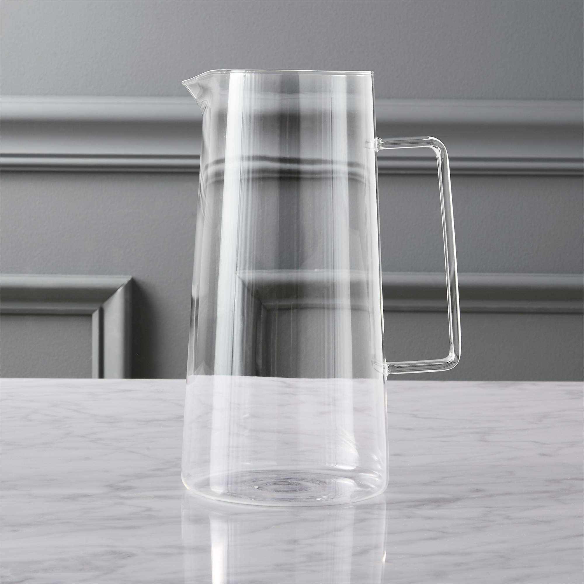 Trap Beaker Glass Pitcher + Reviews | CB2 Canada
