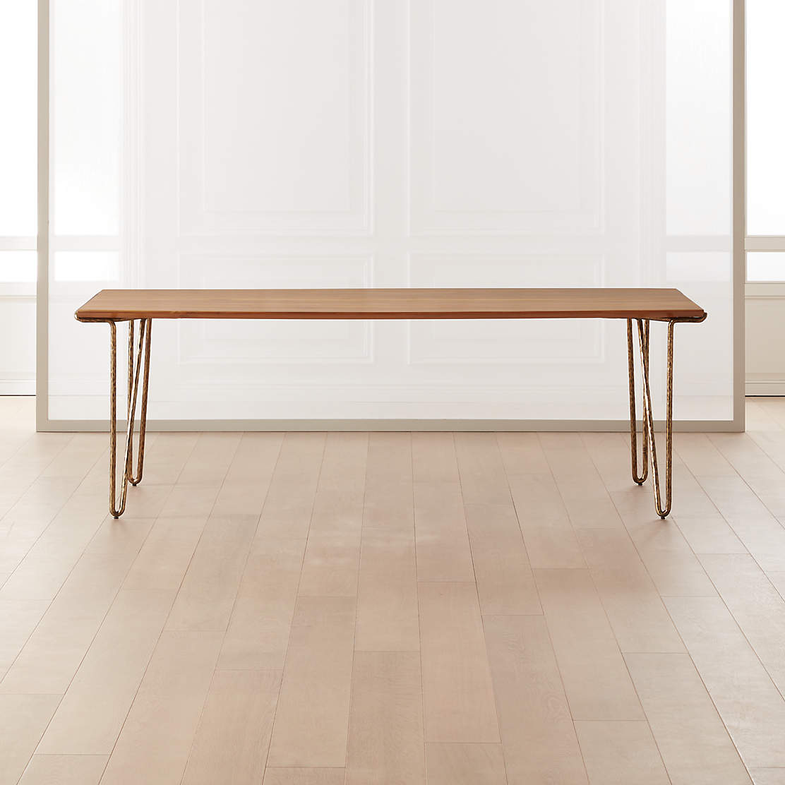 Trestle 118" Wood and Metal Dining Table + Reviews | CB2 Canada