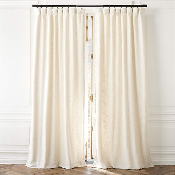 Heavyweight Natural Linen Window Curtain Panel 48''x96'' + Reviews ...
